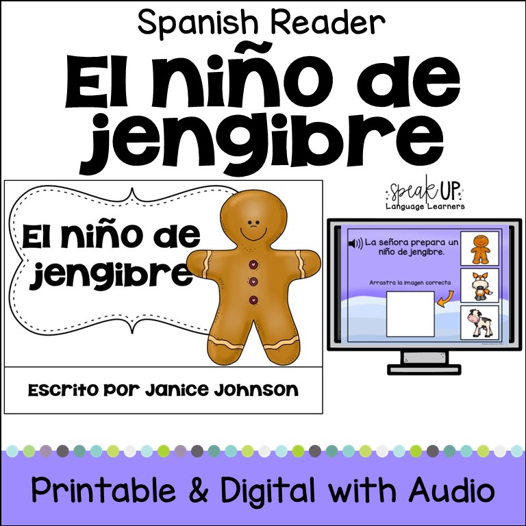 El hombre - niño de jengibre Spanish Fairy Tale Reader Easy Beginning ...