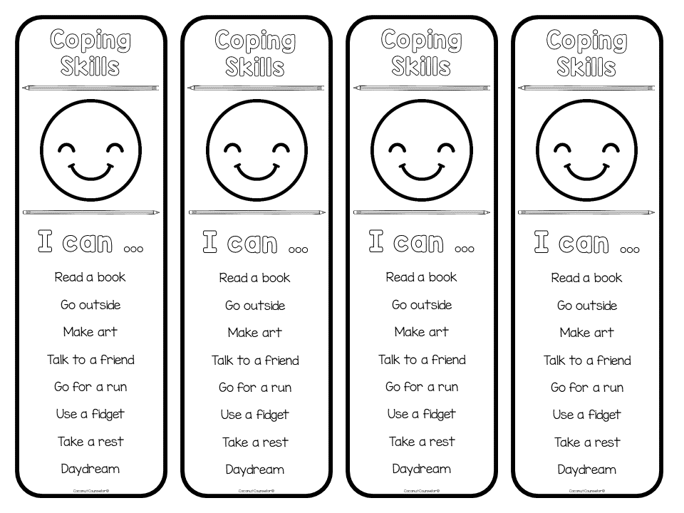 Coping Skills Bookmark | Made By Teachers