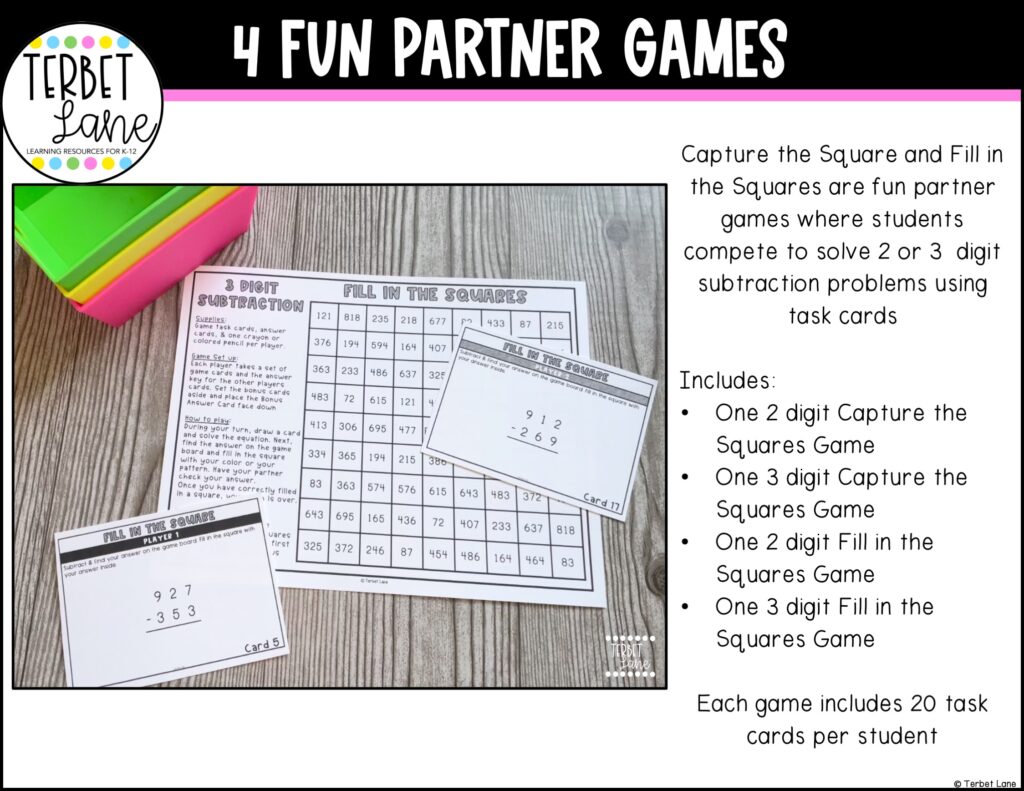 2 and 3 Digit Subtraction with Regrouping Games and Activities | Made ...