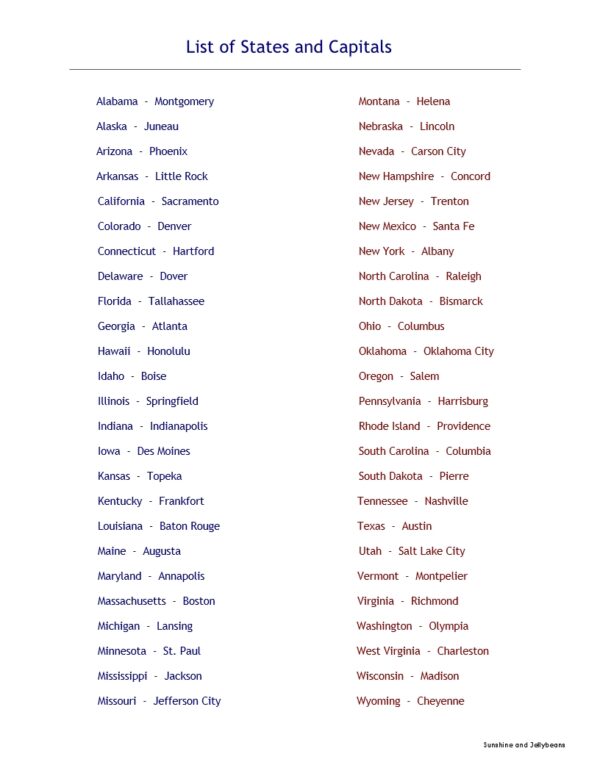 U.S. States and Capitals Bingo game - Fun & Easy Geography Study | Made ...