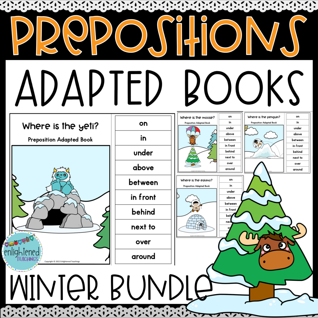 Winter Preposition Adapted Book Interactive Booklet Winter Prepositions ...