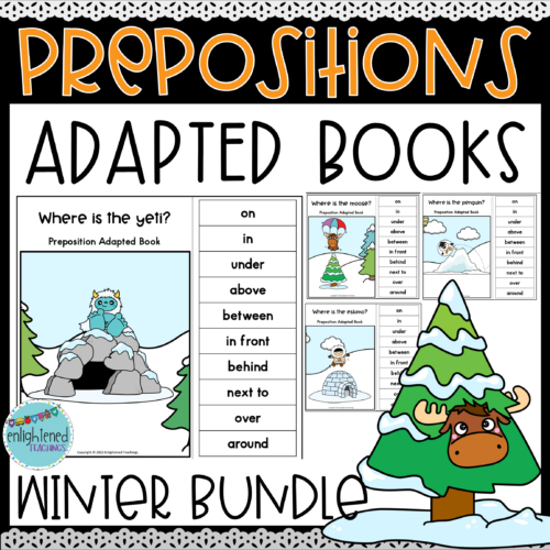 Winter Preposition Adapted Book Interactive Booklet Winter Prepositions ...