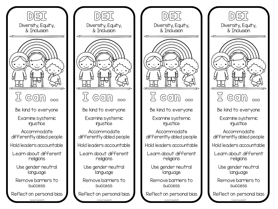 Diversity, Equity, and Inclusion Bookmark | Made By Teachers