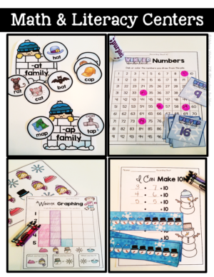 Winter Math & Literacy Centers {Kindergarten} | Made By Teachers