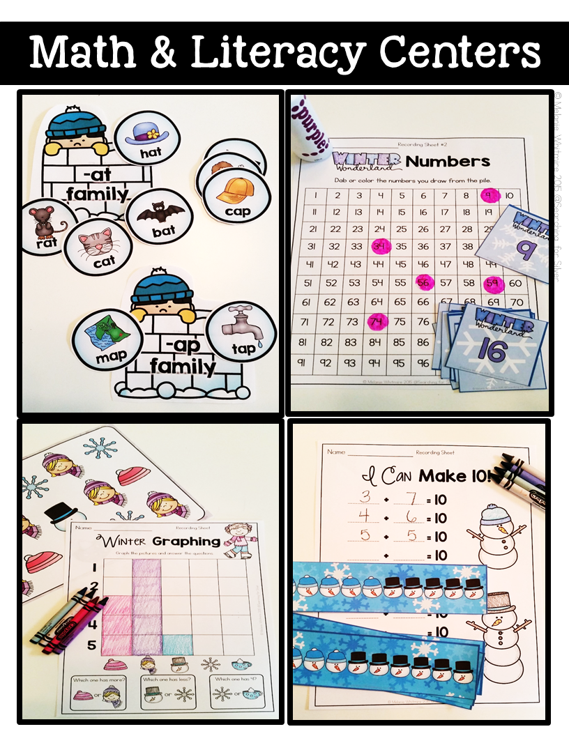 Winter Math & Literacy Centers {Kindergarten} | Made By Teachers