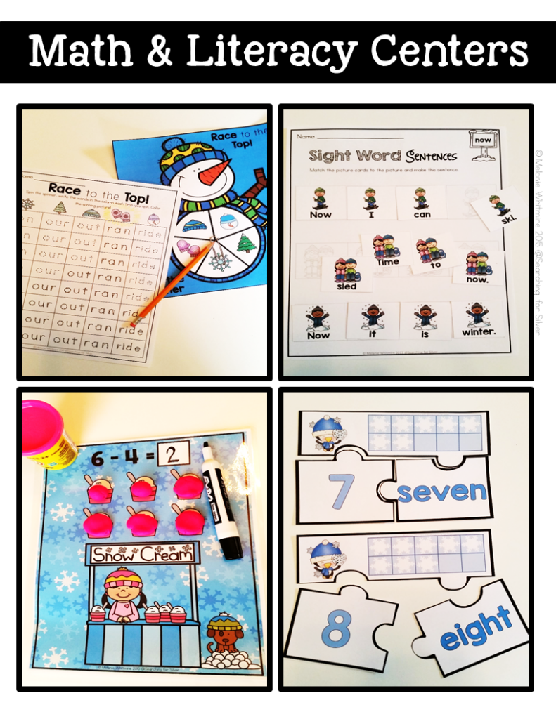Winter Math & Literacy Centers {Kindergarten} | Made By Teachers