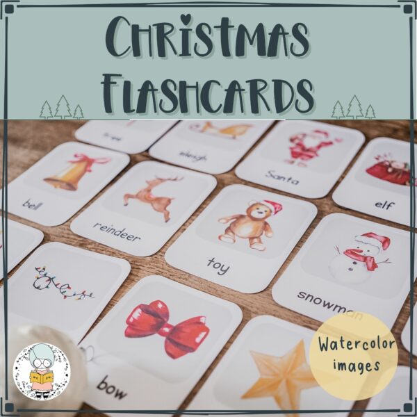 Christmas Flashcards - Three-Part Holiday Flash Cards for Early ...