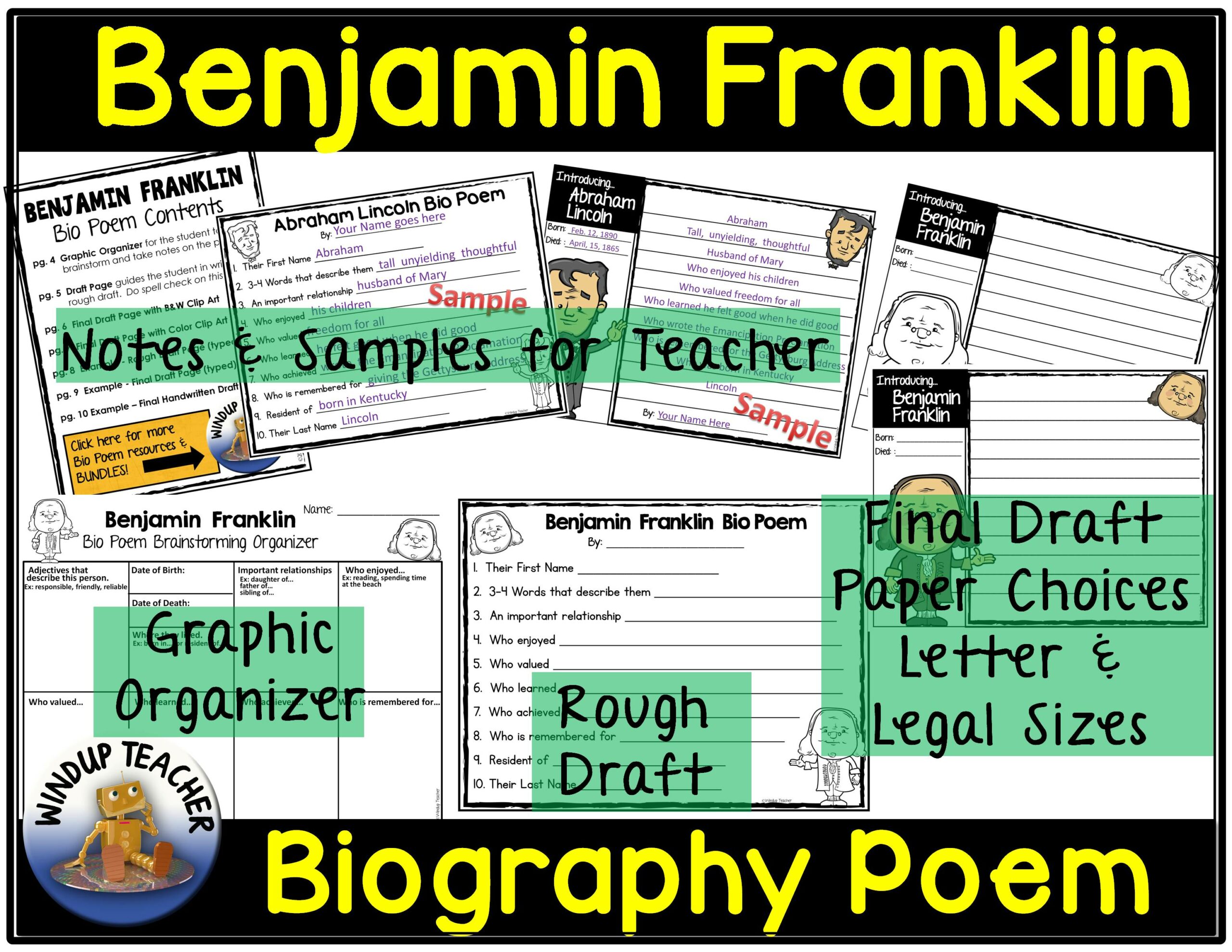 Benjamin Franklin Poem Writing Activity | Made By Teachers