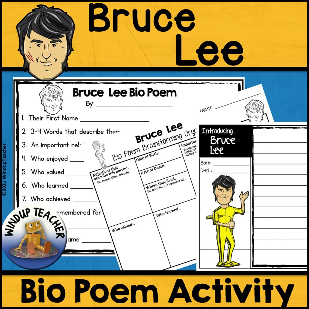 Bruce Lee Poem Writing Activity | Made By Teachers