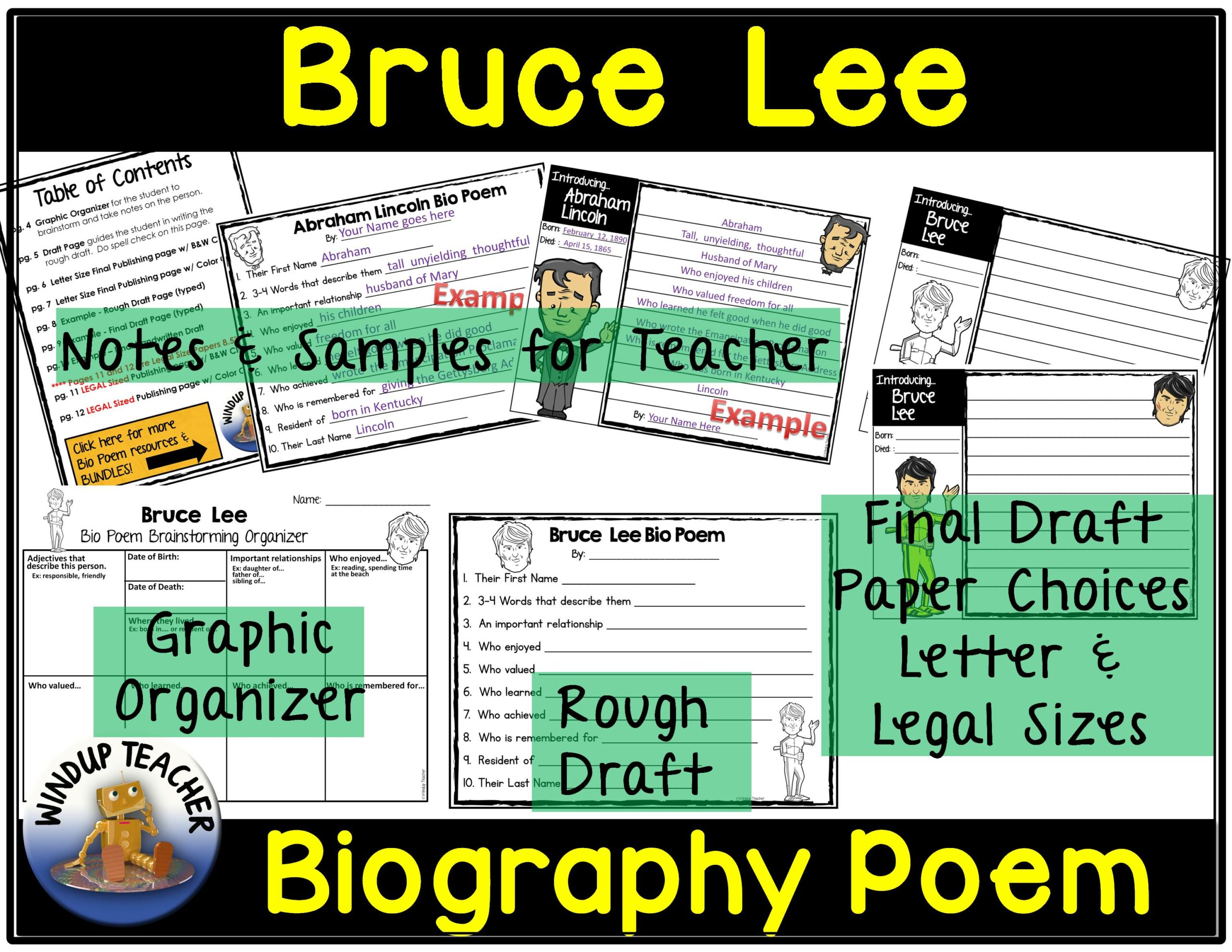 Bruce Lee Poem Writing Activity | Made By Teachers