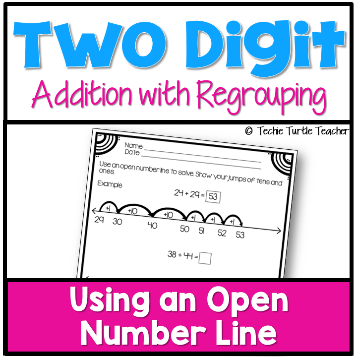 2-Digit Addition with Regrouping Using an Open Number Line | Made By ...