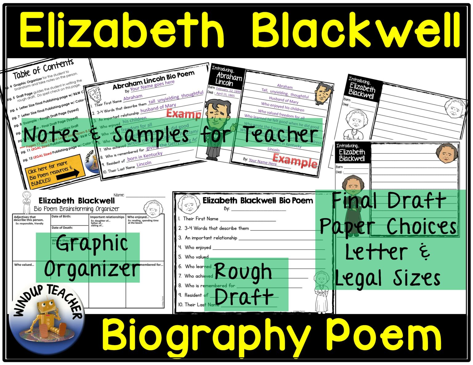Elizabeth Blackwell Poem Writing Activity | Made By Teachers