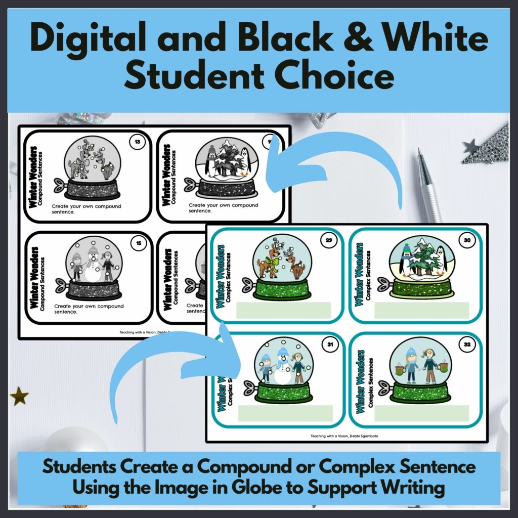 Sentence Structure BUNDLE Winter Themed Simple, Compound, Complex ...