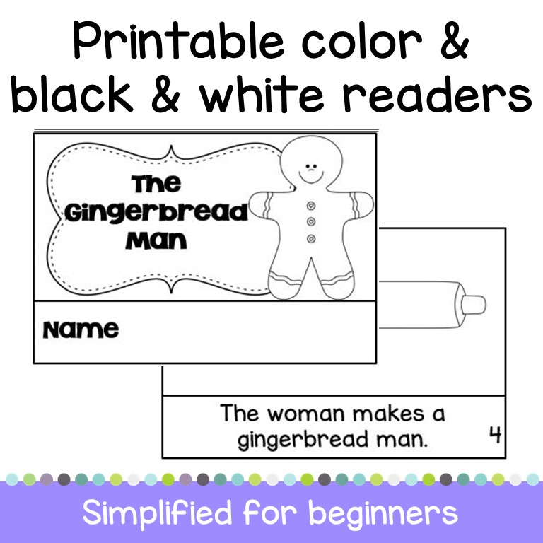 The Gingerbread Man Reader Simple Fairy Tale Reader for Early Readers ...