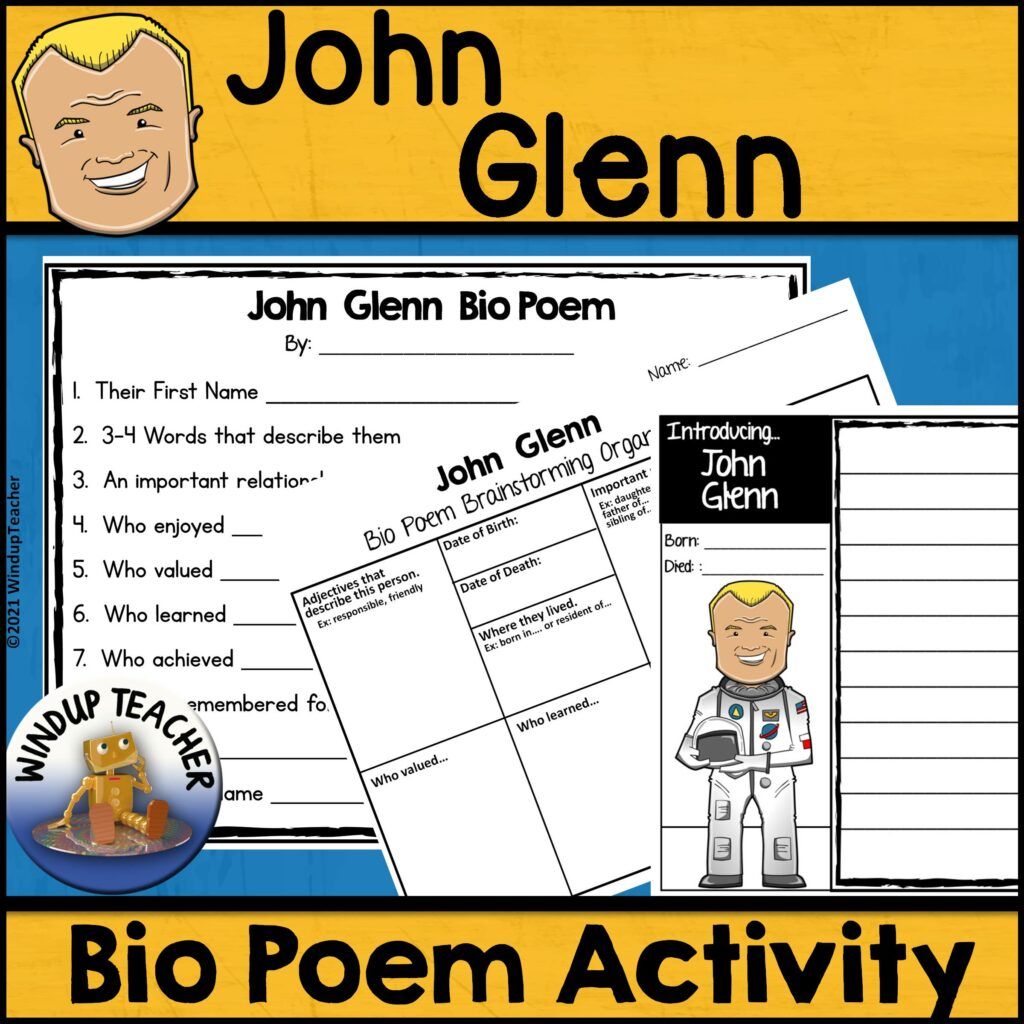 John Glenn Poem Writing Activity | Made By Teachers
