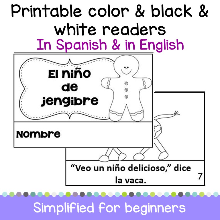 Bilingual hombre / niño de jengibre Fairy Tale Reader Easy Beginning ...
