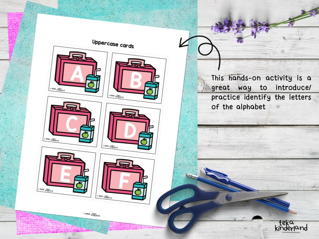 Back To School Alphabet Uppercase Lowercase Match Folder Games ...