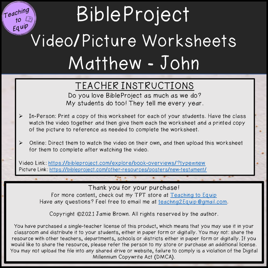 Overview of the Four Gospels Bible book summary Activity BUNDLE | Made ...
