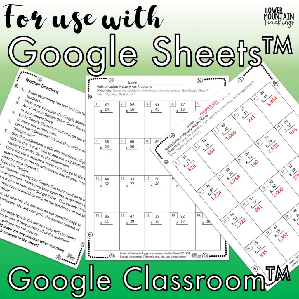 Multiplication Double Digit Mystery Pixel Art | Made By Teachers