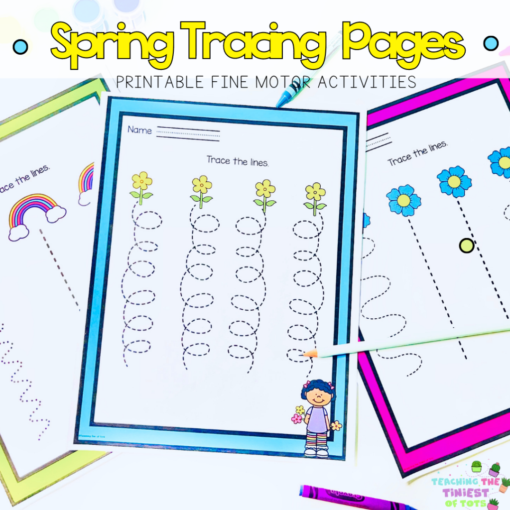 Spring Preschool Toddler Activities Fine Motor Tracing Lines Pre ...