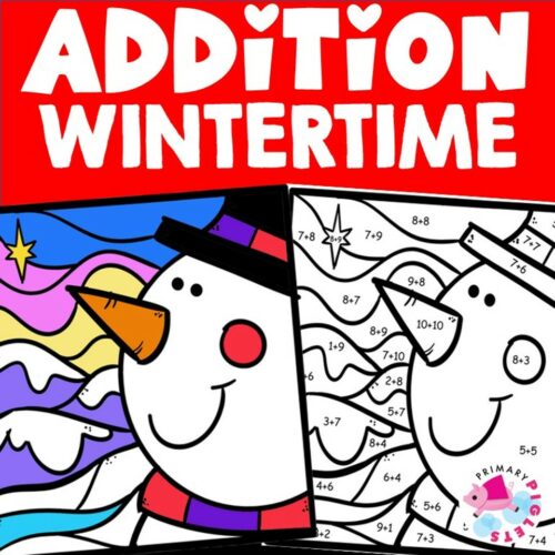 WINTER COLOR BY NUMBER ADDITION TO 20 | WINTER COLOR BY CODE ADDITION ...