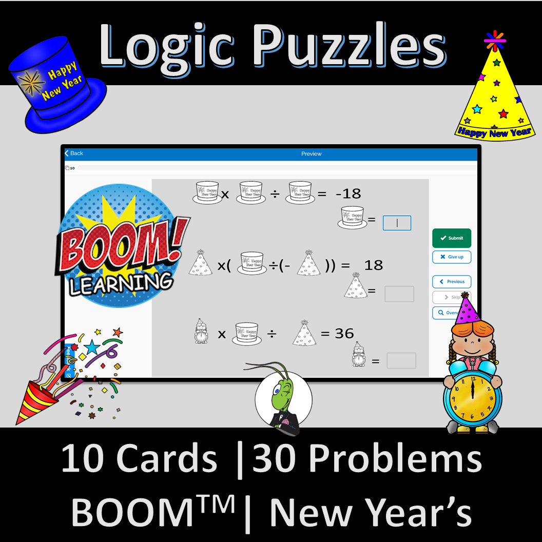 Christmas Seasonal Systems of Equations | Number Sense Logic Puzzles ...