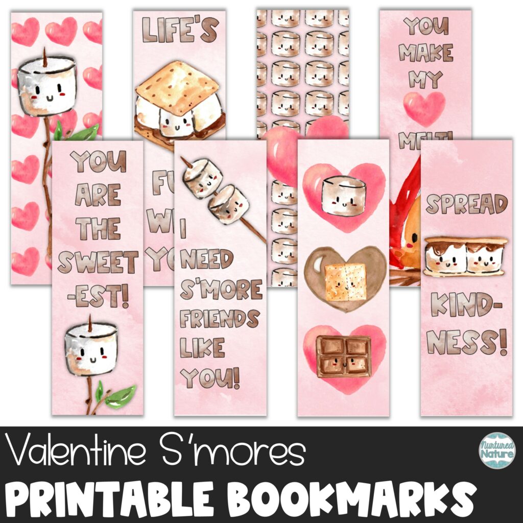 Valentine’s Day Cards - S'mores Printable Bookmarks | Made By Teachers