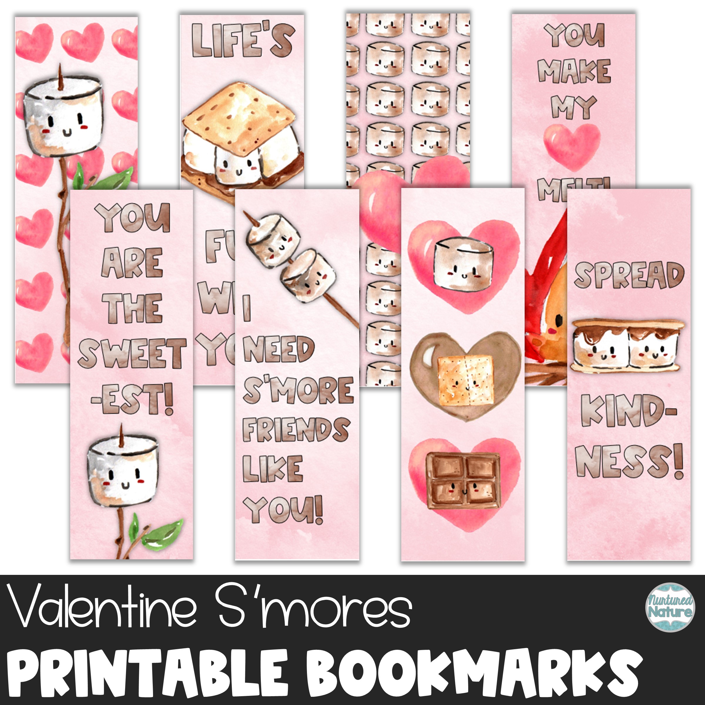 Valentine’s Day Cards - S'mores Printable Bookmarks - Made By Teachers