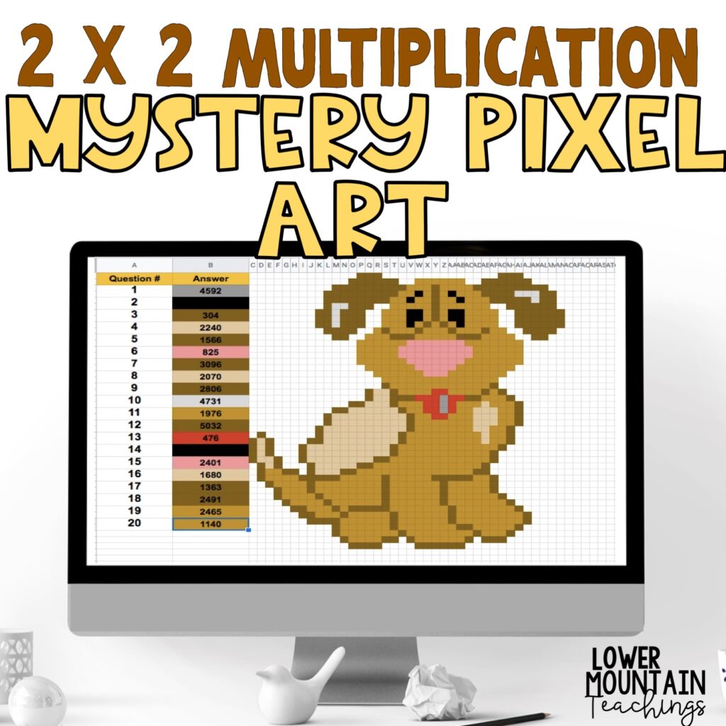 Multiplication Mystery Pixel Art Digital | Made By Teachers