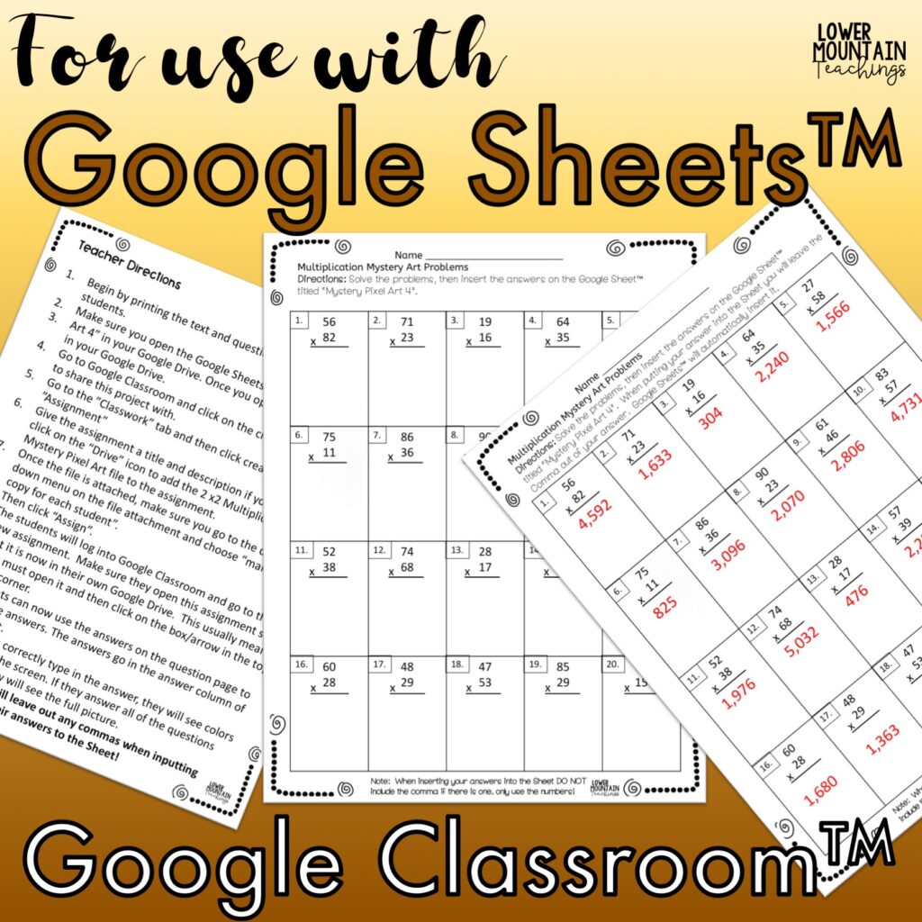 Multiplication Mystery Pixel Art Digital | Made By Teachers