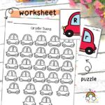 Car Letter Matching Uppercase and Lowercase Puzzle Printable - Made By ...