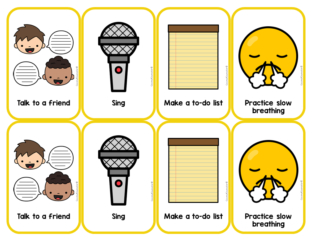 Coping Skills Matching Card Game | Made By Teachers