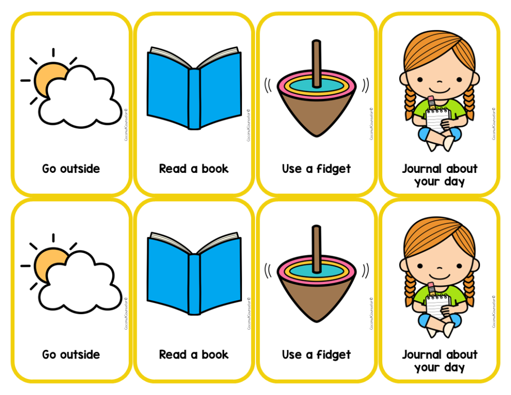 Coping Skills Matching Card Game | Made By Teachers