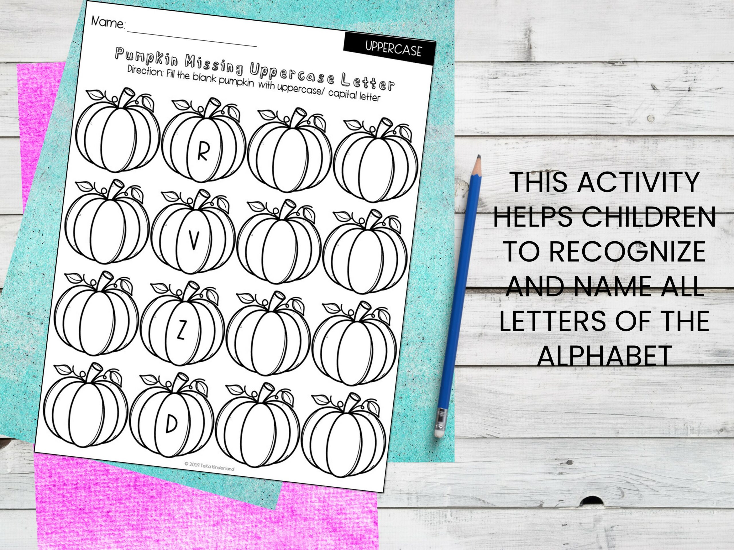 Fall Literacy Pumpkin Letter Worksheets Bundle | Made By Teachers