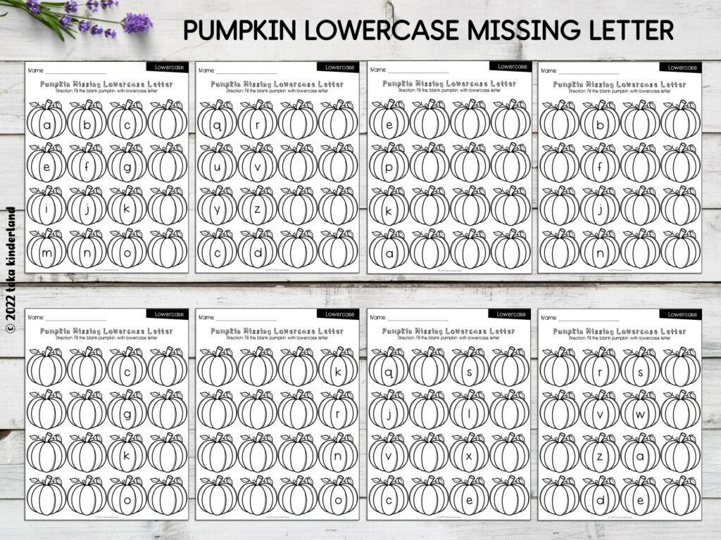 Fall Literacy Pumpkin Letter Worksheets Bundle | Made By Teachers