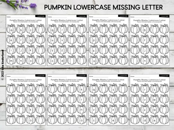 Fall Literacy Pumpkin Letter Worksheets Bundle | Made By Teachers