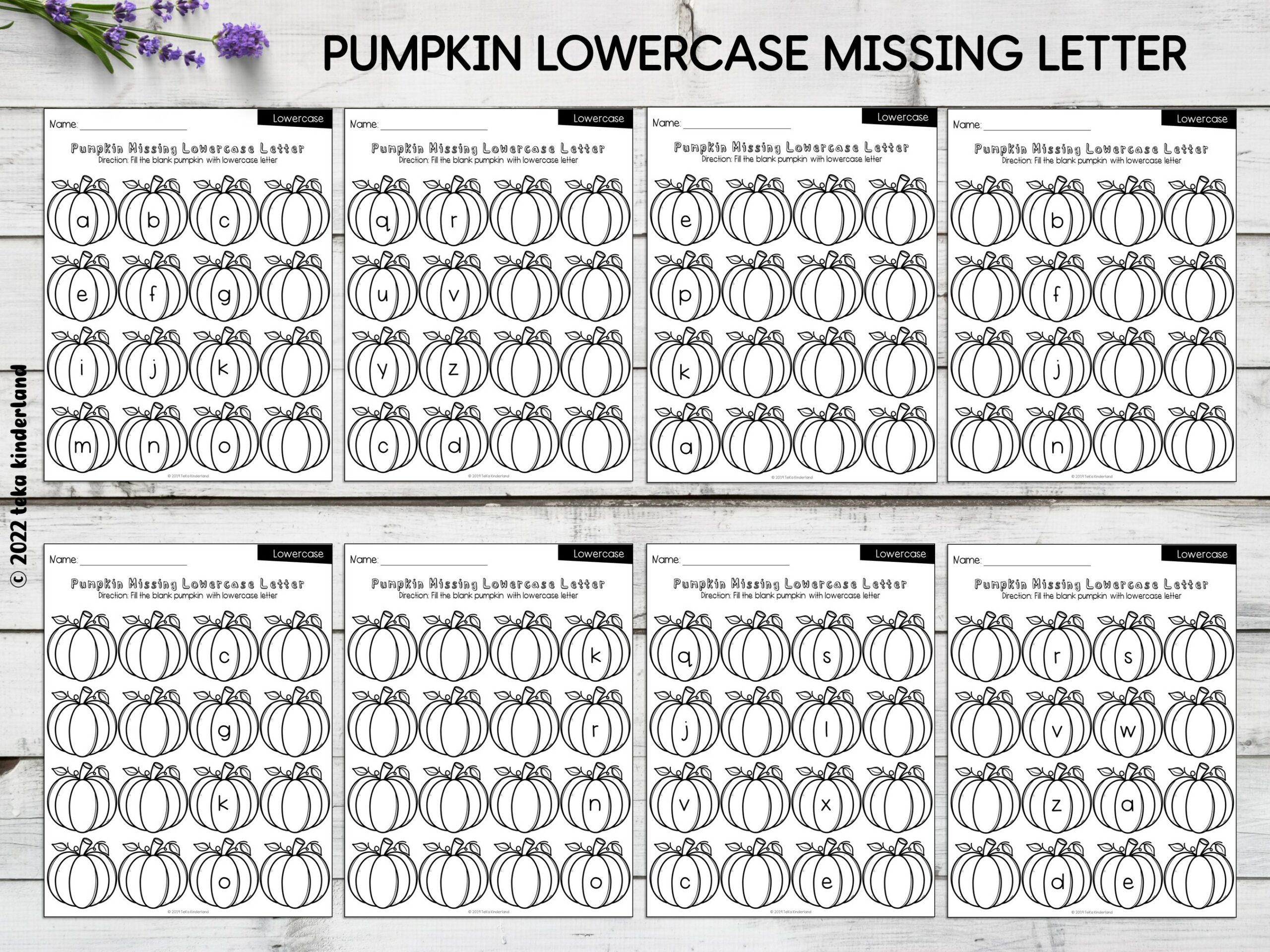 Fall Literacy Pumpkin Letter Worksheets Bundle | Made By Teachers