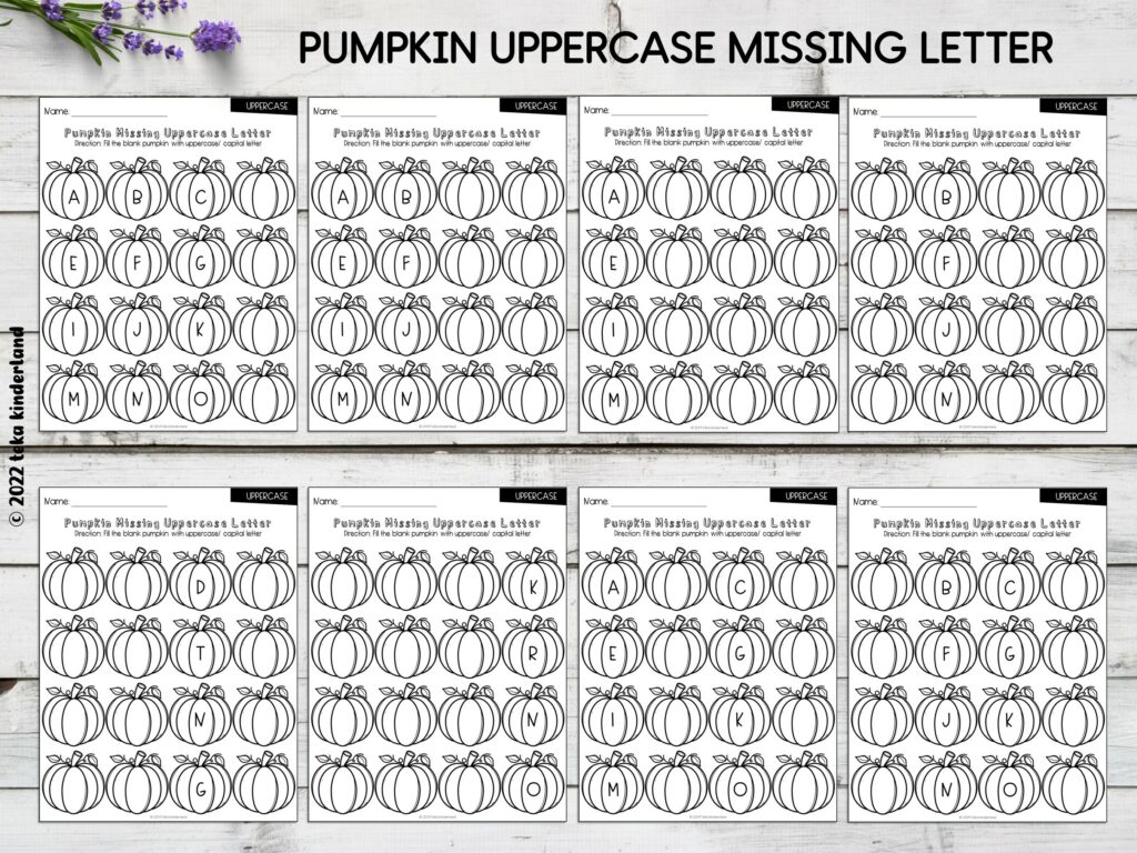 Fall Literacy Pumpkin Letter Worksheets Bundle | Made By Teachers