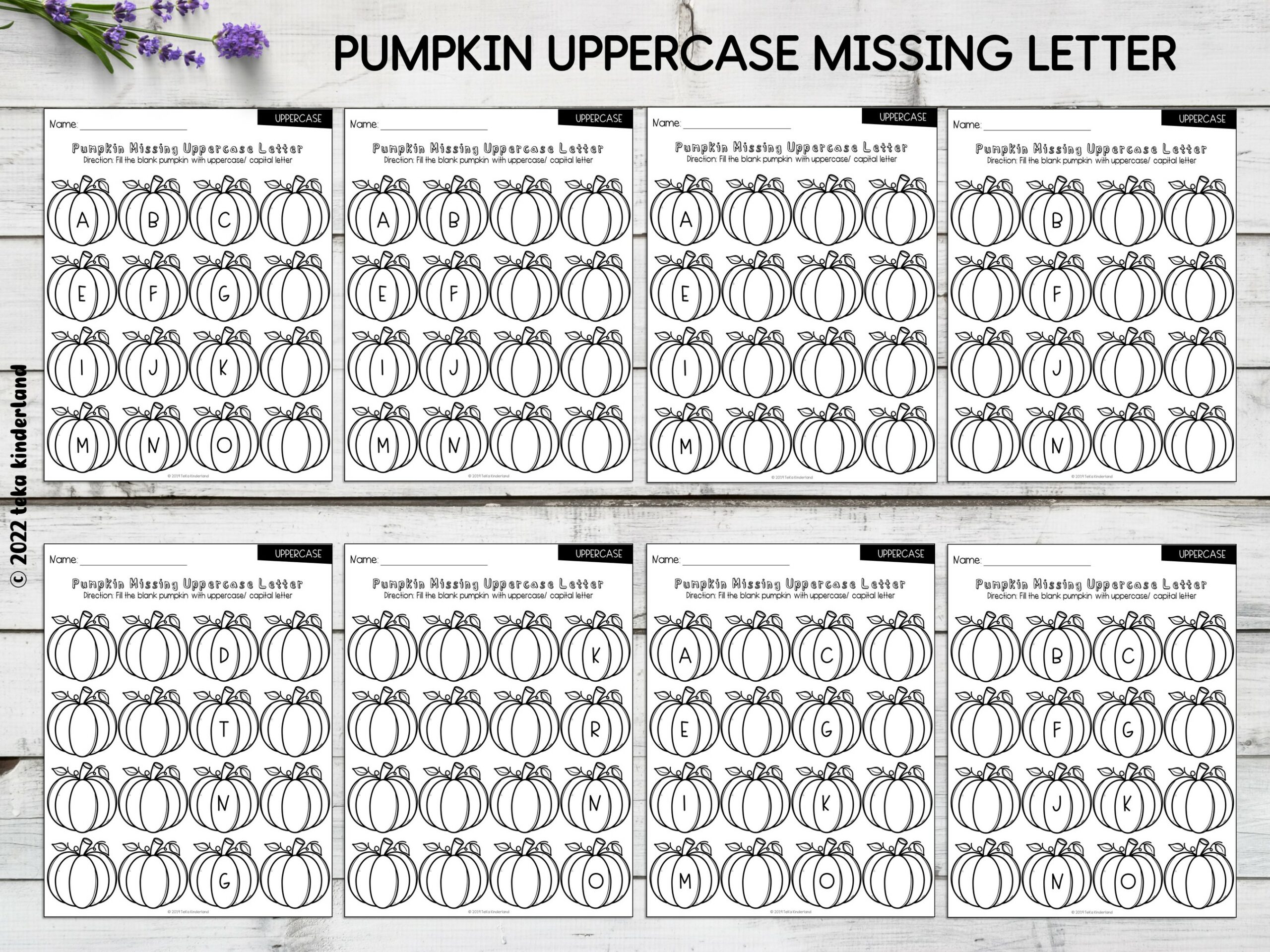 Fall Literacy Pumpkin Letter Worksheets Bundle | Made By Teachers