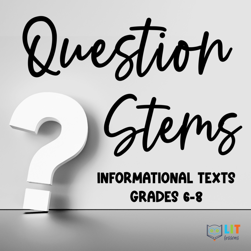 Question Stems Higher Order Thinking Reading Informational Texts Grades ...