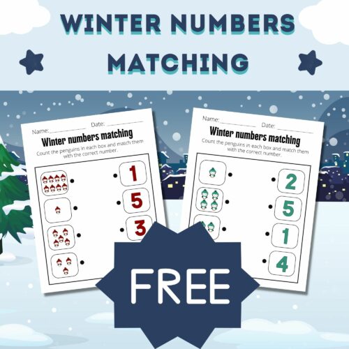 Winter Numbers Matching | Made By Teachers