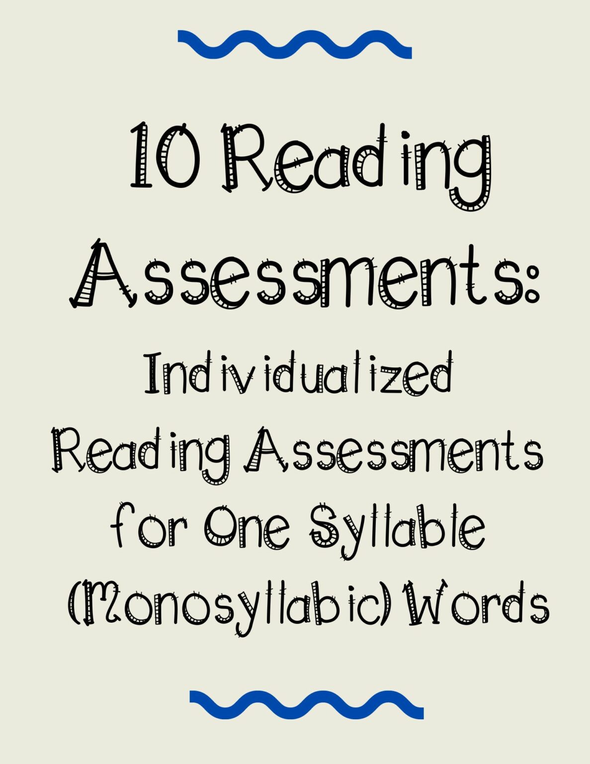 10 reading assessments one syllable words monosyllabic elementary SPED ...