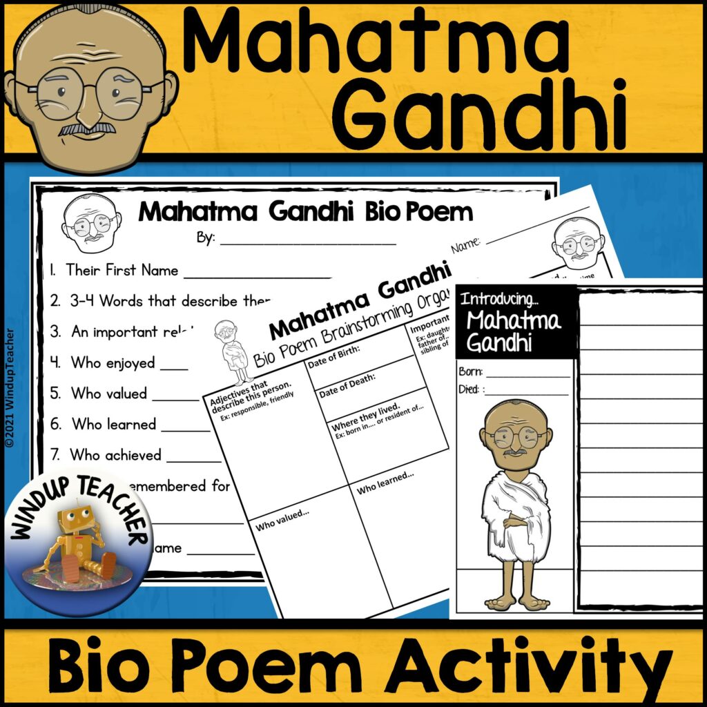 Mahatma Gandhi Poem Writing Activity | Made By Teachers