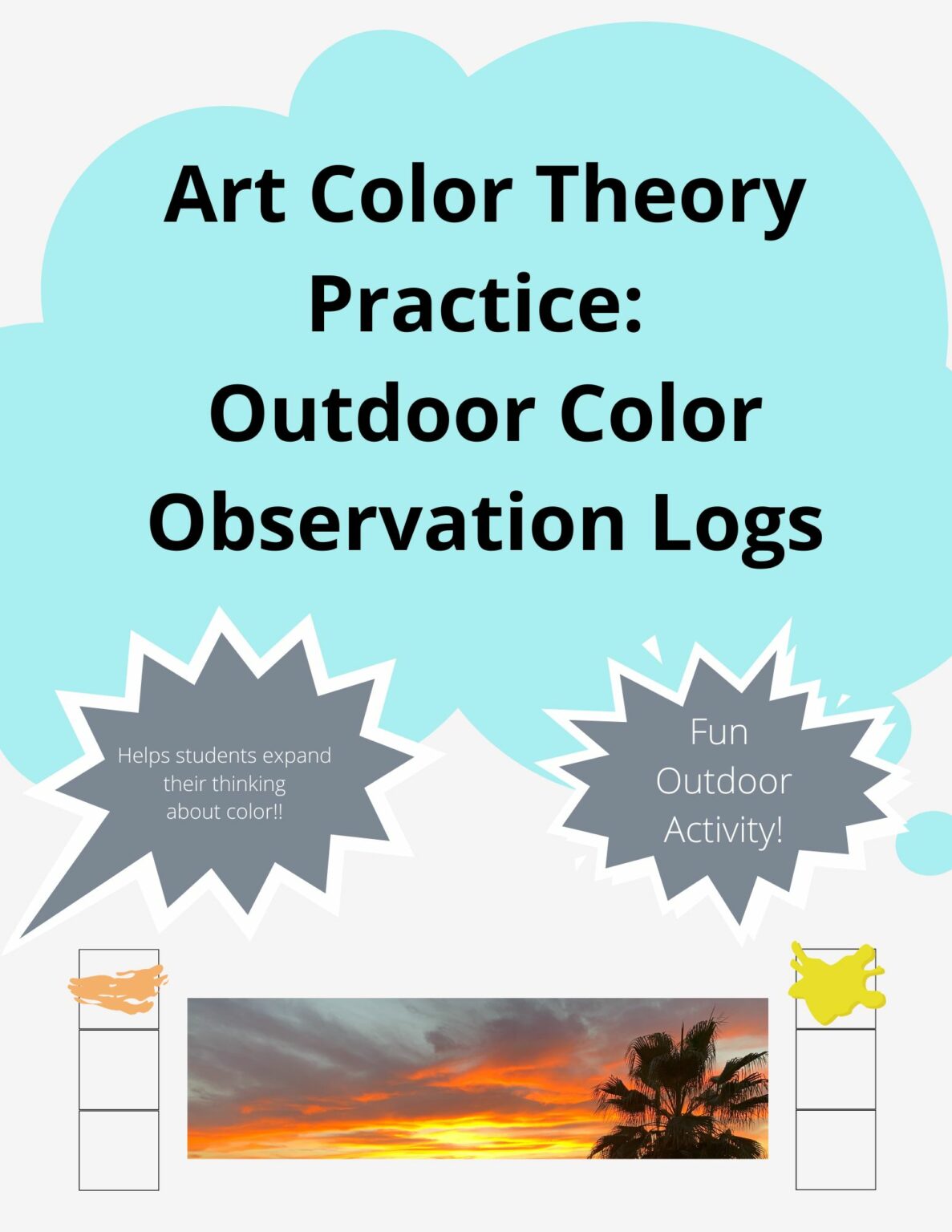 Art Theory Practice - Outdoor Color Observations -middle, high school ...