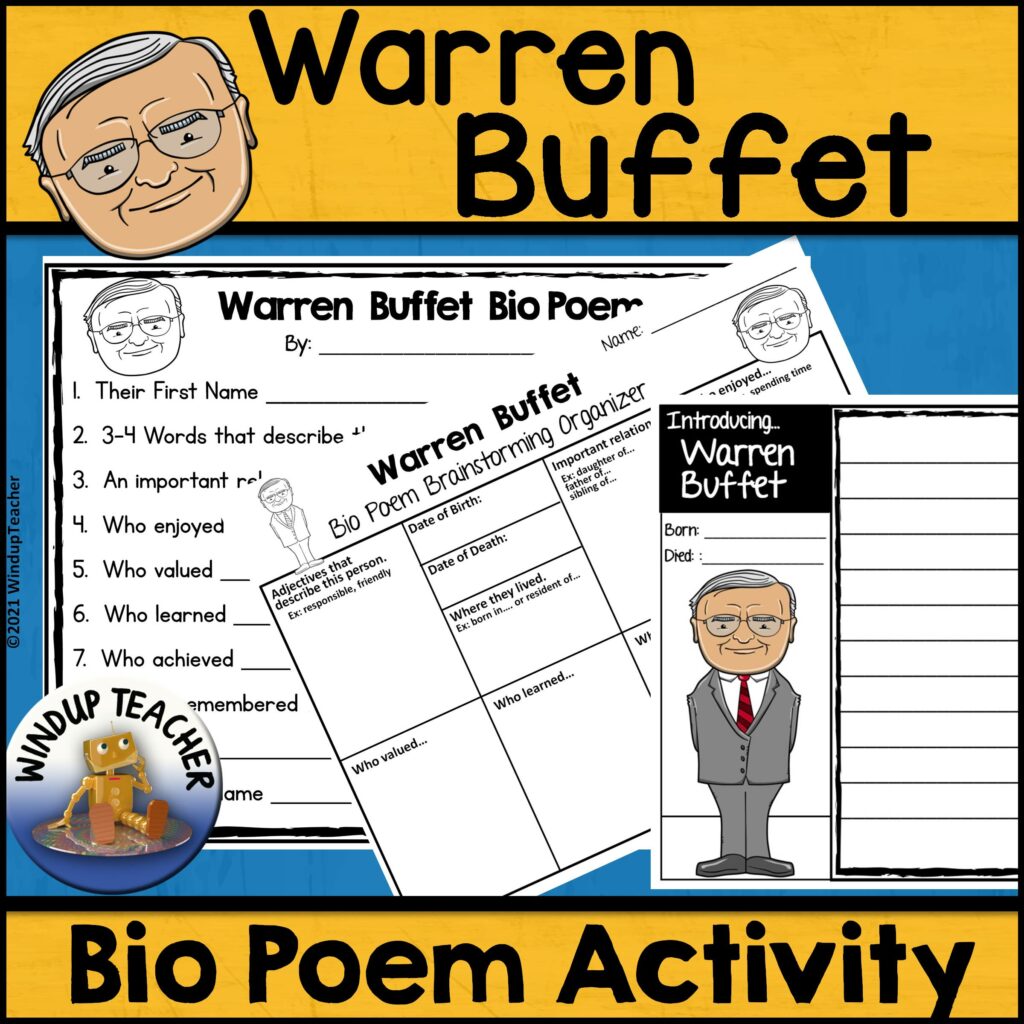 Warren Buffet Poem Writing Activity | Made By Teachers