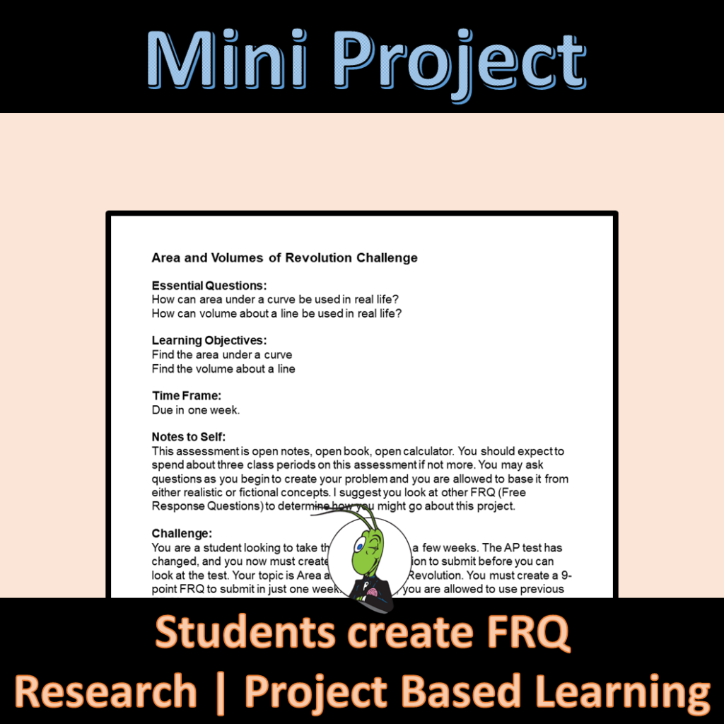 Calculus Area and Volumes of Revolution Assessment Printable and Google ...