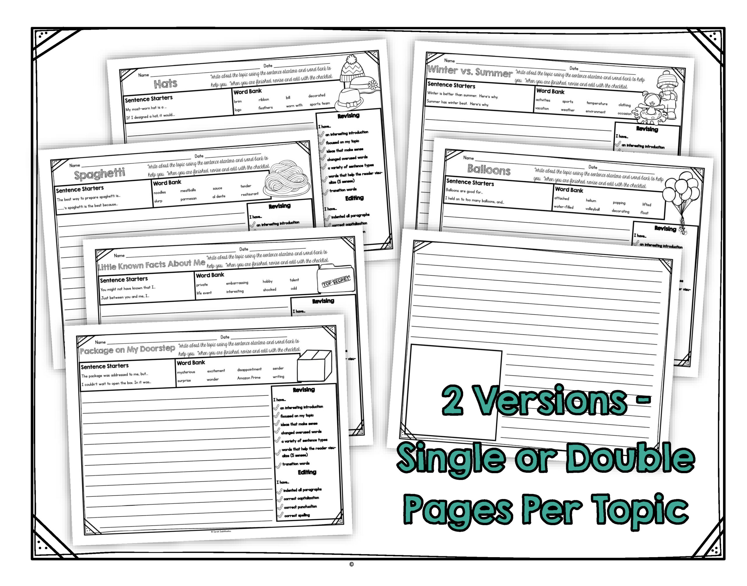 January Monthly Writing Journal No Prep Winter Writing Prompts | Made ...