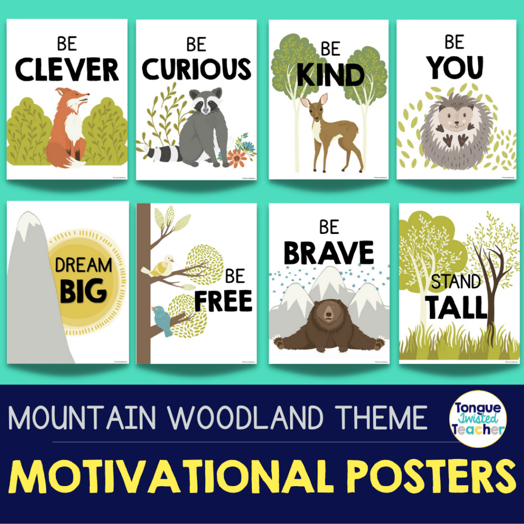 Motivational Posters in Spanish Mountain Woodland Animals | Made By ...