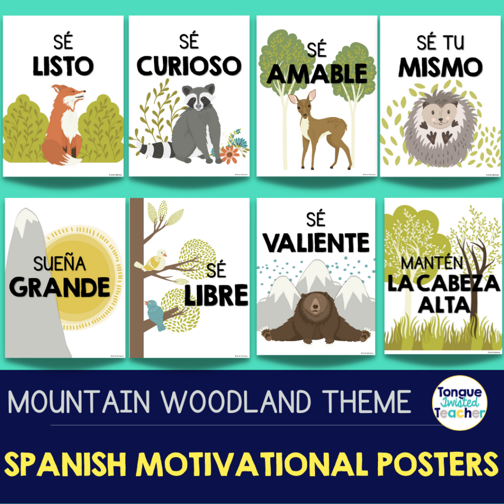 Watercolor Animal Theme Motivational Posters Classroom Decor | Made By ...