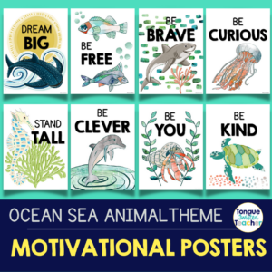 Ocean Sea Animal Theme Motivational Posters Classroom Decor | Made By ...